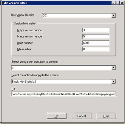 OCSblogs: Use Client filter to force Communicator R2 update to users PC